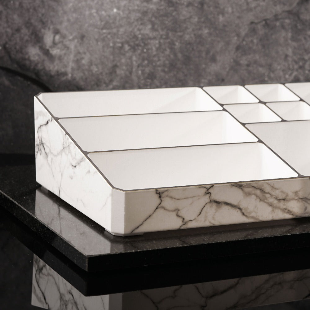 Marble Makeup Organiser Storage Tray | NIKITA Home Décor