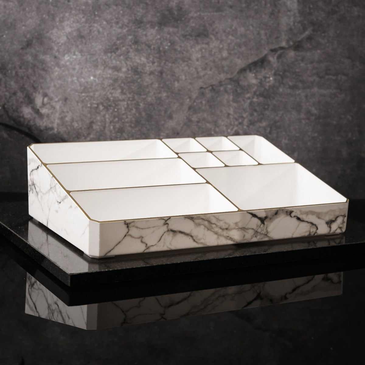 Marble Makeup Organiser Storage Tray | NIKITA Home Décor